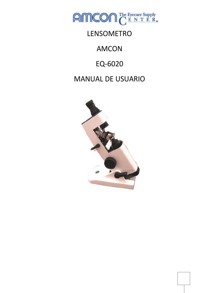 Manual de Uso del Lensómetro | PDF | Lentes | Óptica