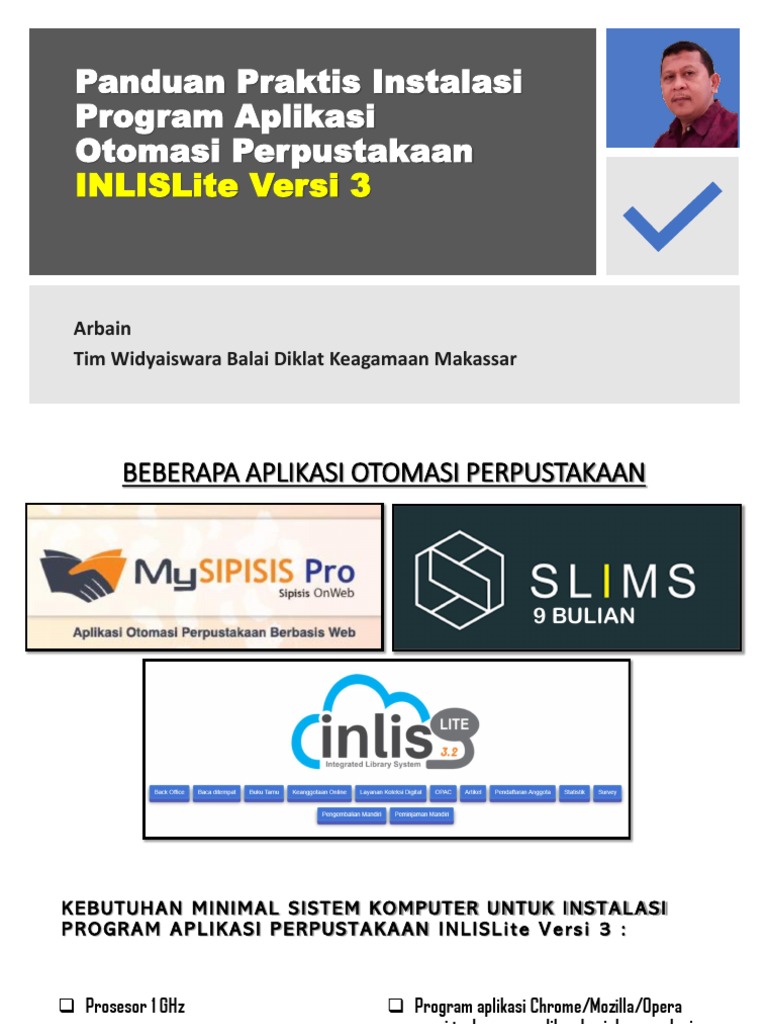Panduan Praktis Instalasi Program Aplikasi INLISLite Versi 3 | PDF