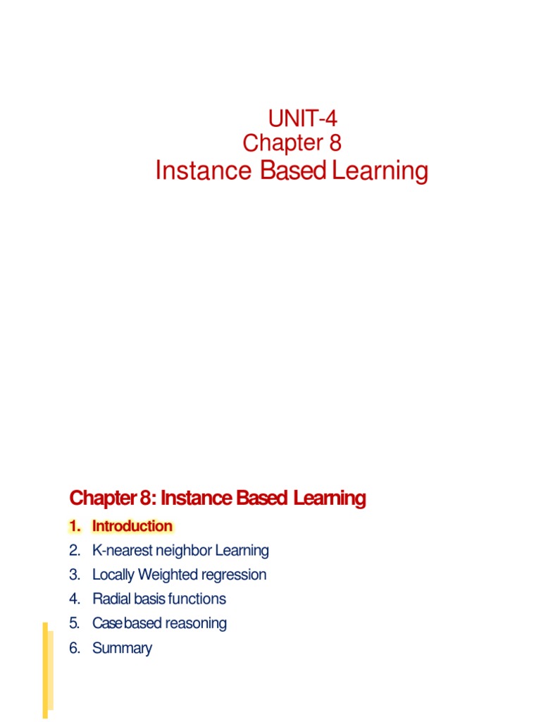 Exploring Instance-Based Learning Techniques: A Review of K-Nearest ...