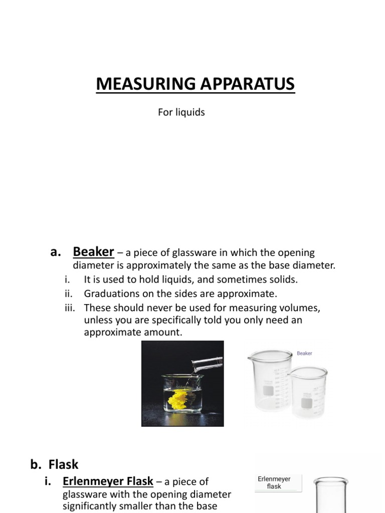 Measuring Apparatus For Liquids | PDF | Laboratory Equipment | Laboratories
