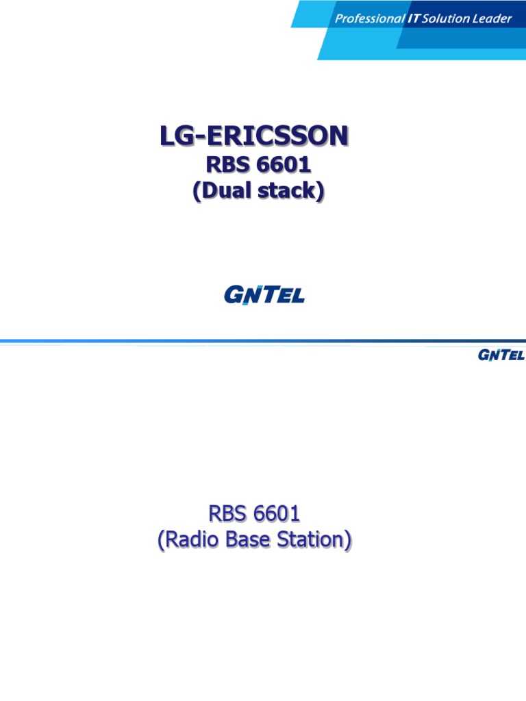 RBS 6601 Radio Base Station Overview | PDF | Computer Network ...