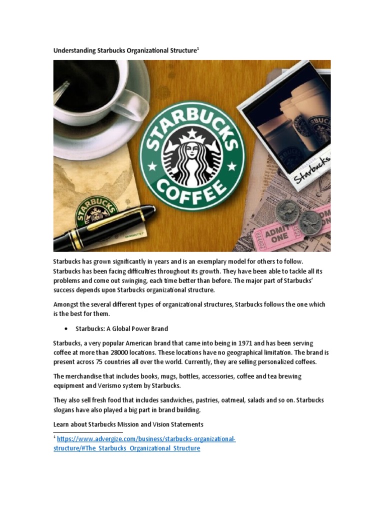 Starbucks Matrix Organizational Structure | PDF | Organizational ...