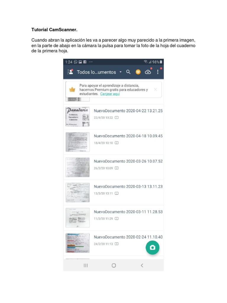 Tutorial CamScanner | PDF