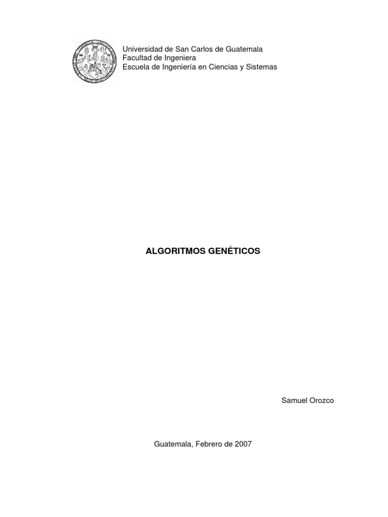 Teoria Algoritmos Genéticos - Samuel Orozco | PDF | Algoritmo genético | Gene