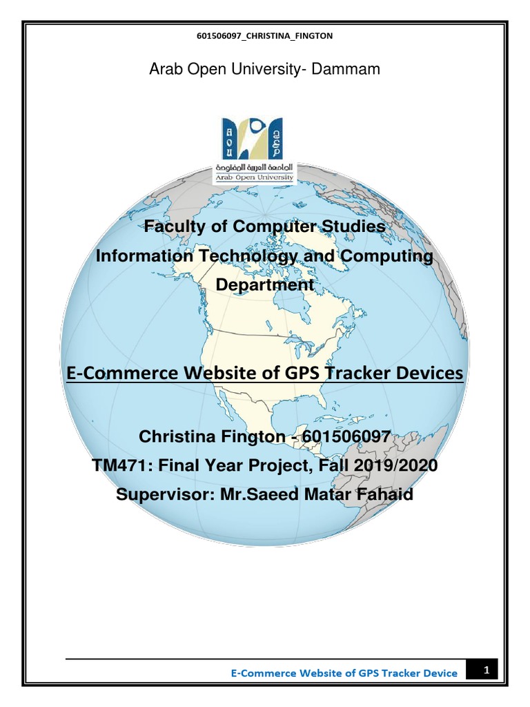 E-Commerce Website of GPS Tracker Devices: Faculty of Computer Studies Information Technology ...