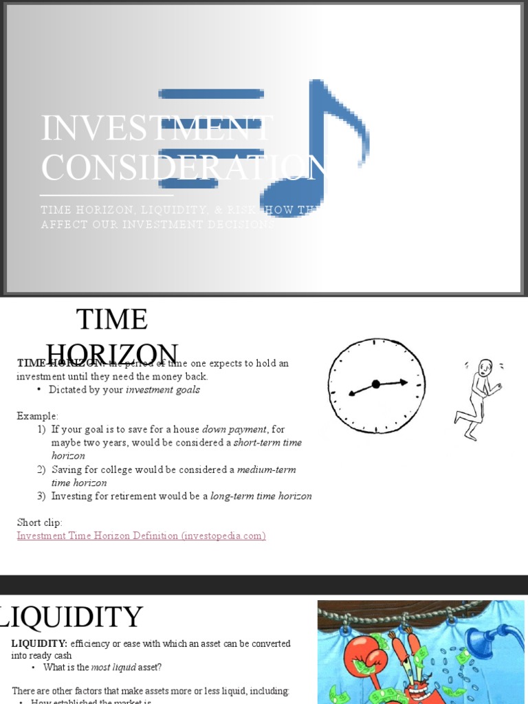 Investment Considerations | PDF | Market Liquidity | Investing