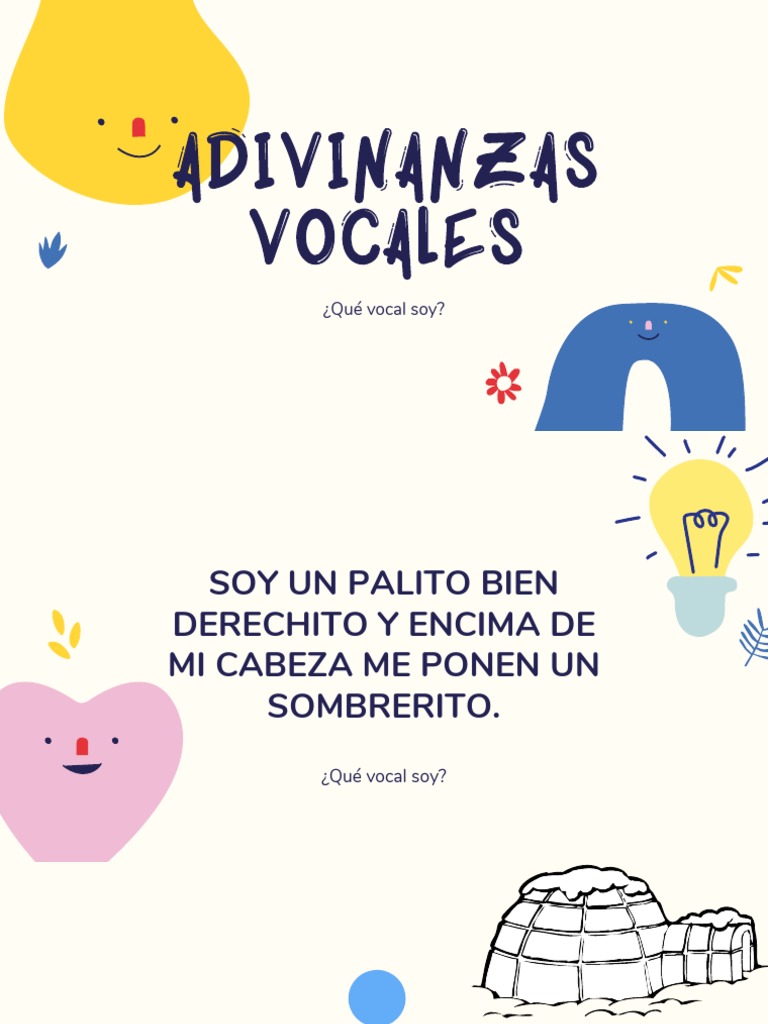 Adivinanzas Vocales | PDF