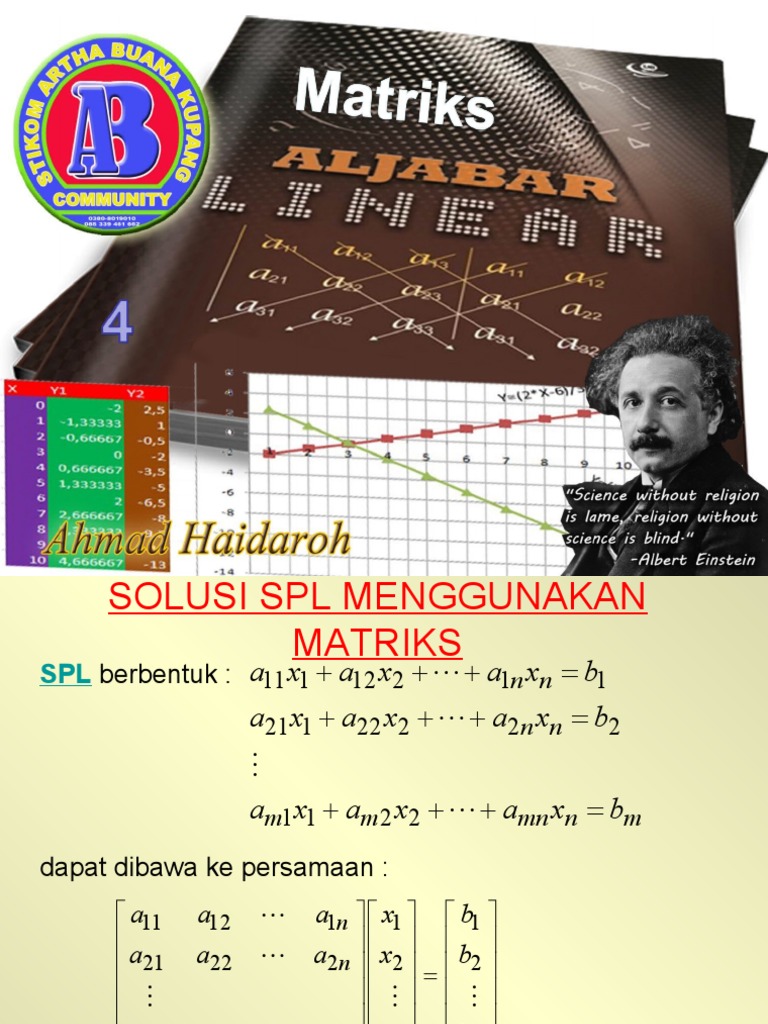 Pertemuan-4. MATRIK Eselon Baris Tereduksi 3 | PDF