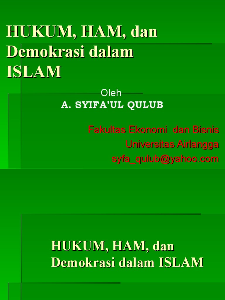 Hukum, Ham, Dem Dalam Islam New | PDF