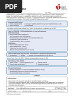 BLS Skills Checklist | PDF | Cardiopulmonary Resuscitation | Clinical ...