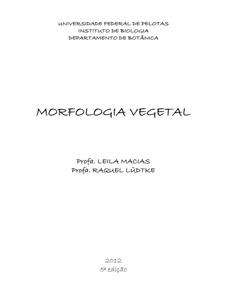 Apostila de Morfologia Vegetal: Raízes, Caules, Folhas, Flores ...