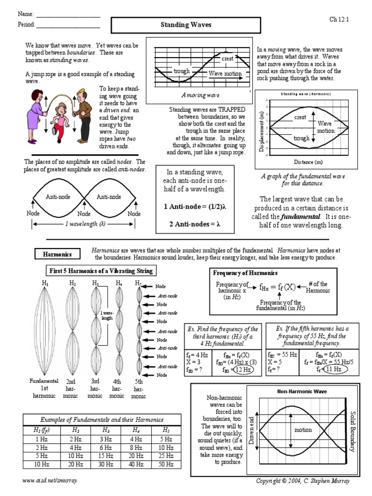 SM Standing Waves | PDF | Harmonic | Waves