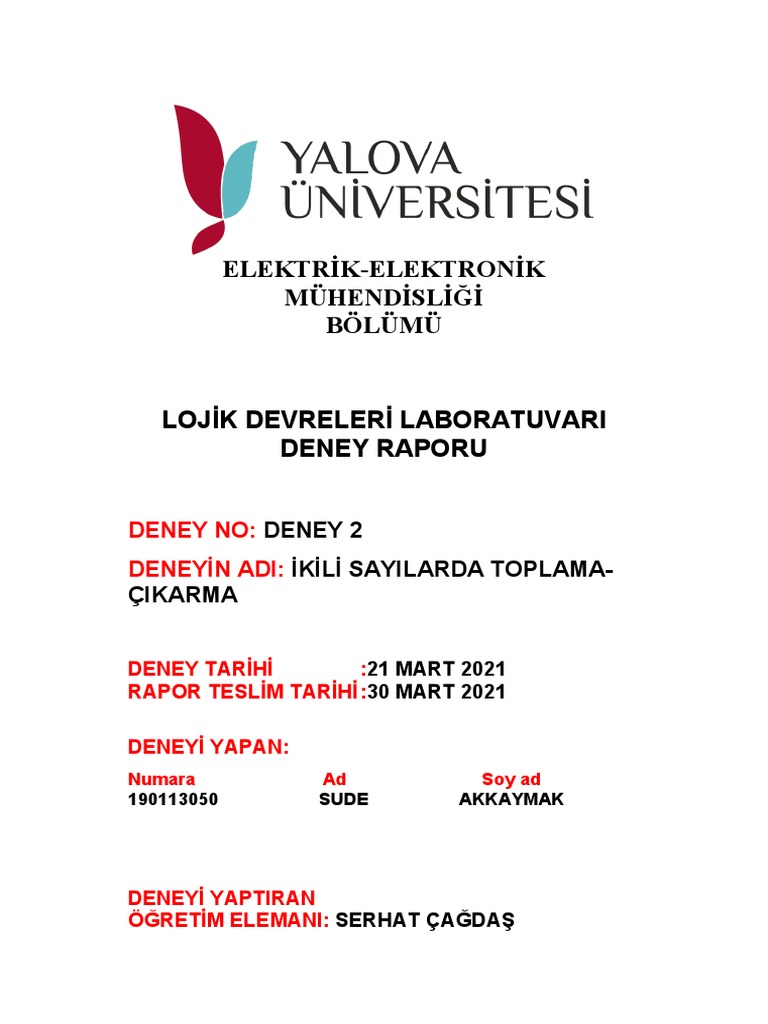 Lojik Deney 2 | PDF