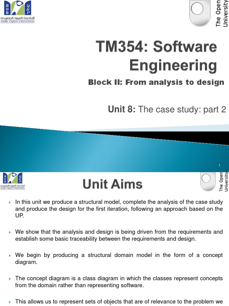 Unit 8: The Case Study: Part 2: Block II: From Analysis To Design | PDF | Conceptual Model ...