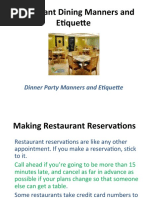 Etiquette Quiz | PDF | Foods