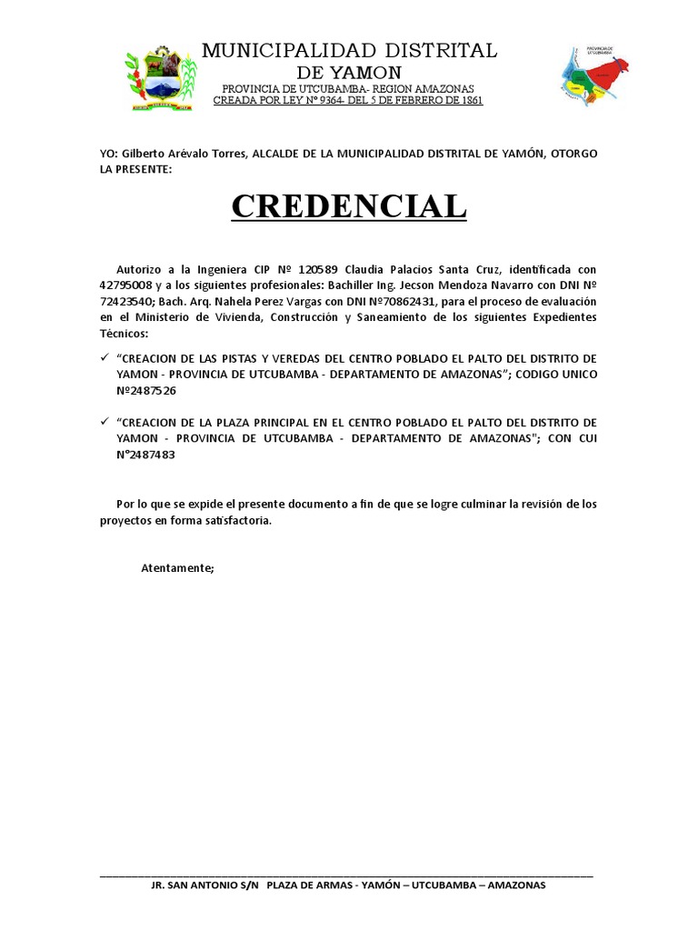 Modelo de Credencial | PDF