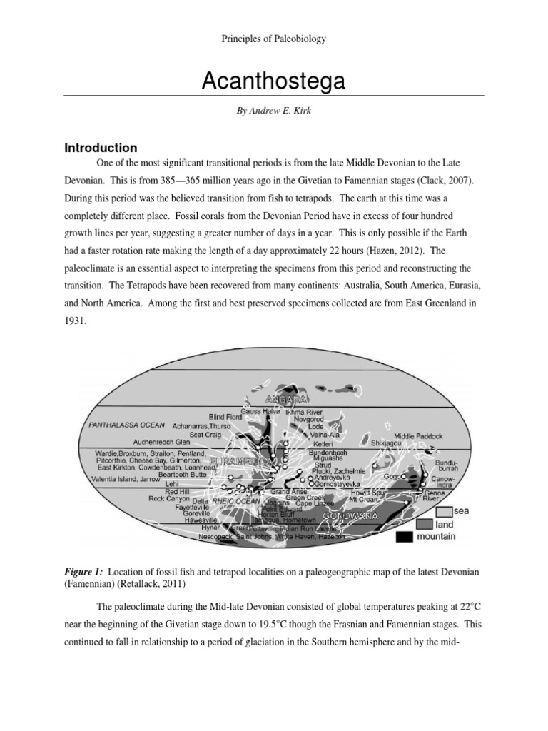Acanthostega Reconstruction | PDF | Fish | Science
