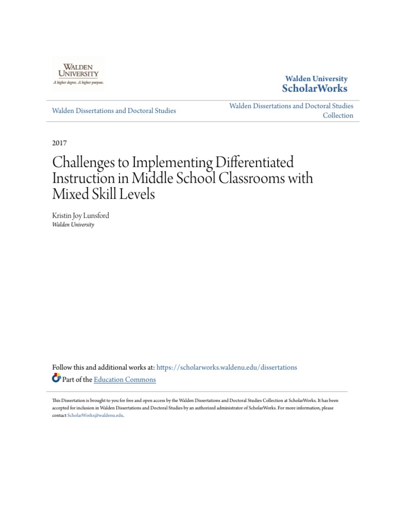Challenges To Implementing Differentiated Instruction in Middle S | PDF | Constructivism ...