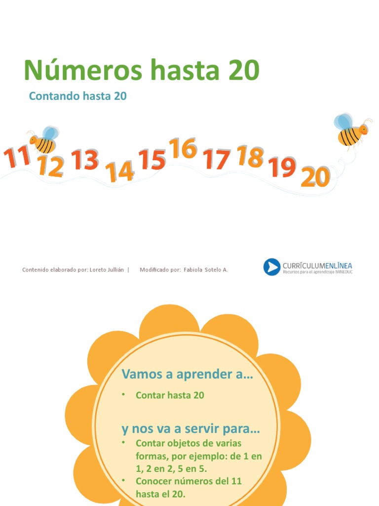 Contar Números Hasta El 20 | PDF