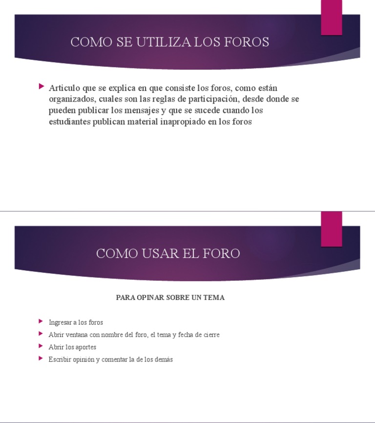 Como Se Utiliza Los Foros | PDF