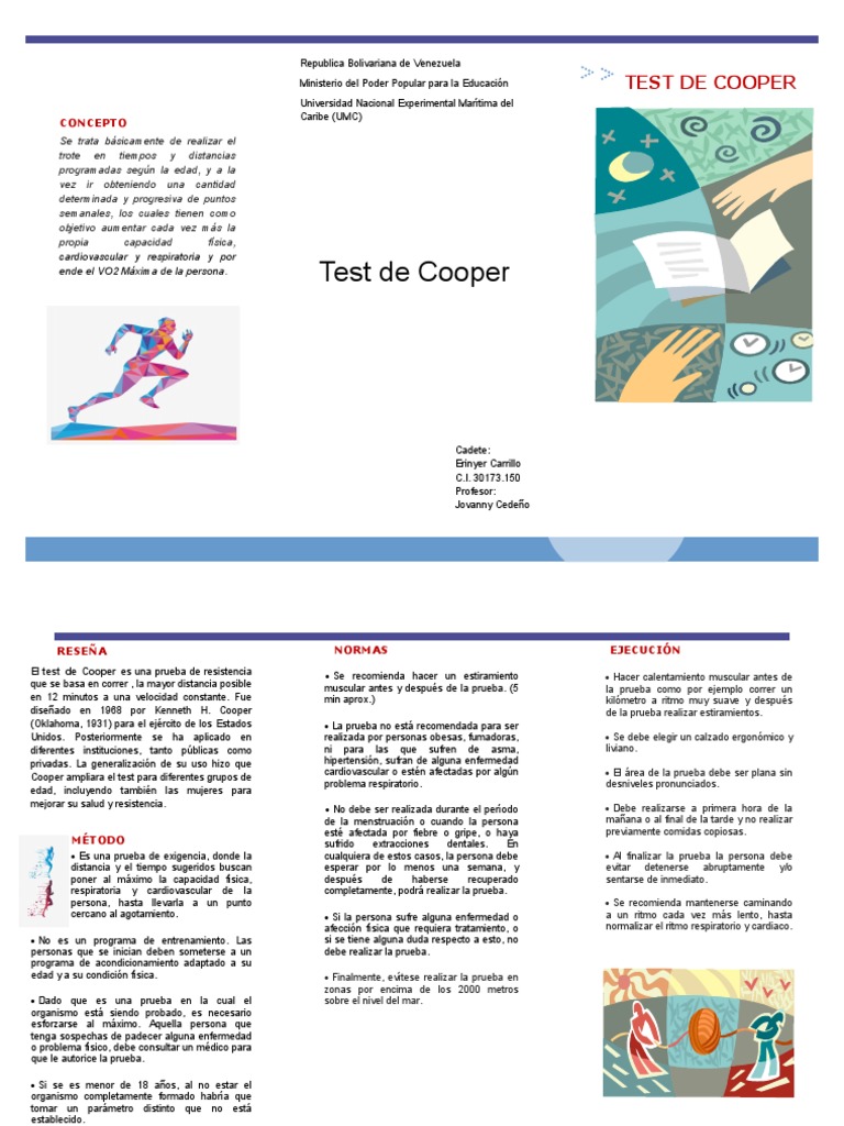 Test de Cooper | PDF | Medicina CLINICA | Especialidades Medicas