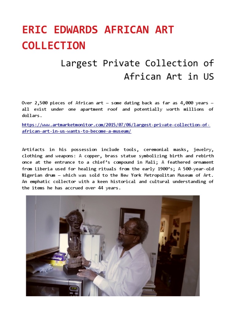 Eric Edwards African Art Collection | PDF | Paintings | Sculpture