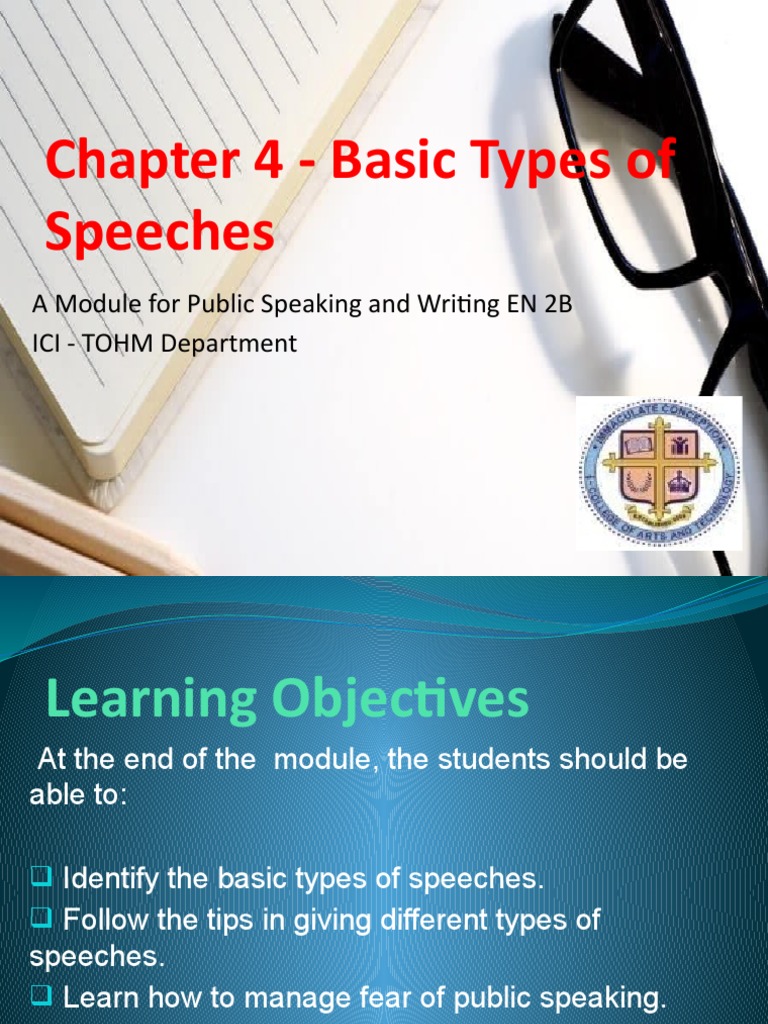 Types of Speeches in Public Speaking | PDF | Public Speaking | Speech