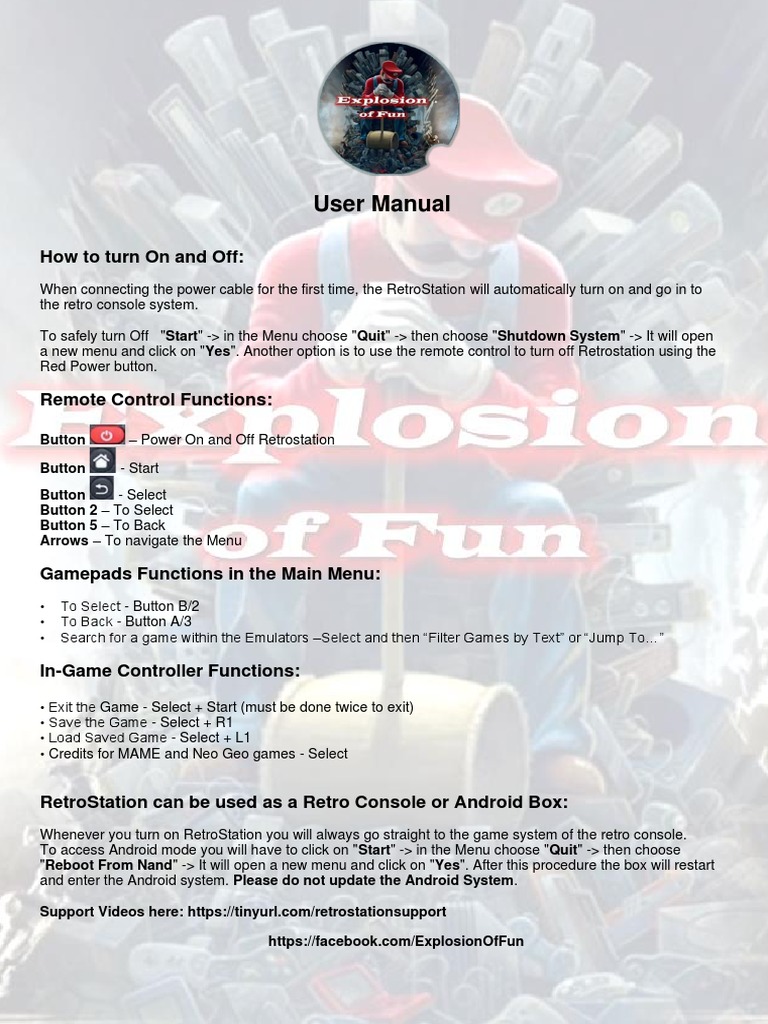 User Manual RetroStation 14K V1.2 | PDF