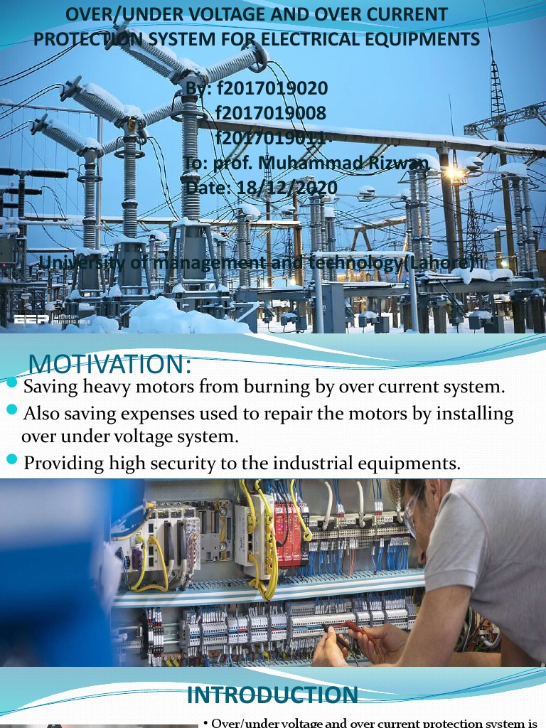 Over Under Voltage And Over Current Protection System Pdf Relay Voltage
