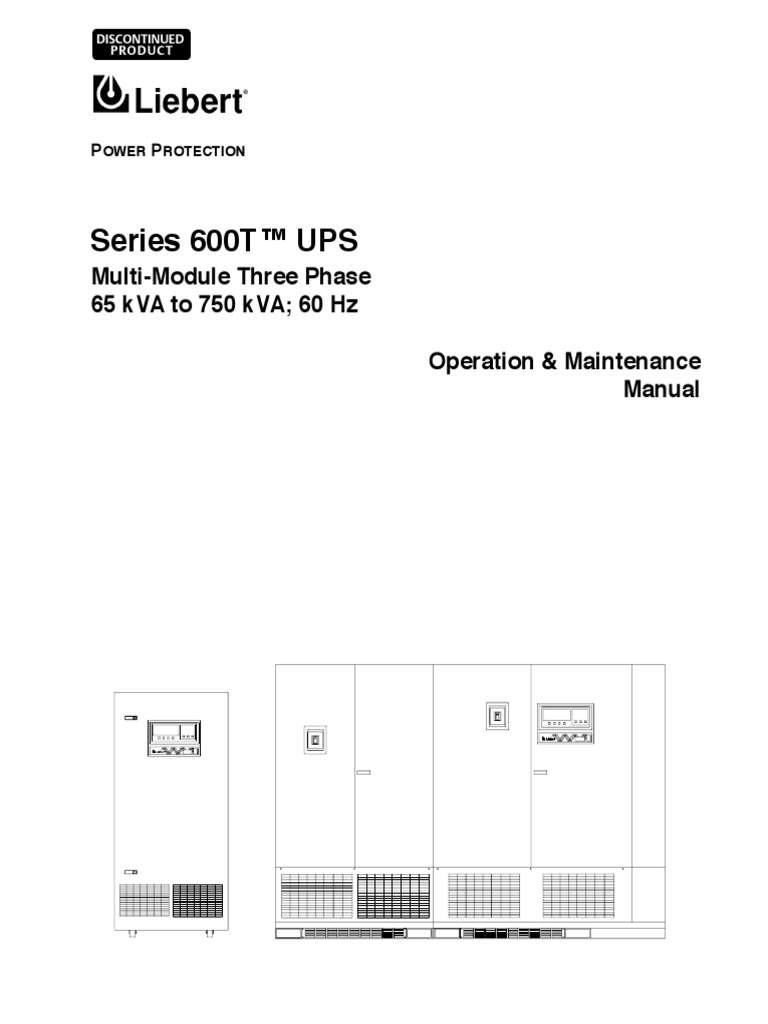 Liebert Series 600t Multi Module Operation Maintenance Manual | PDF ...