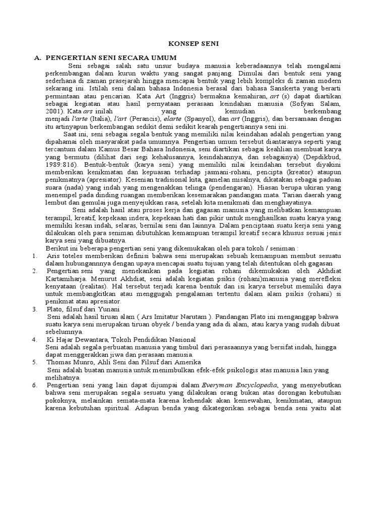 Definisi dan Konsep Seni Budaya | PDF | Ilmu Sosial