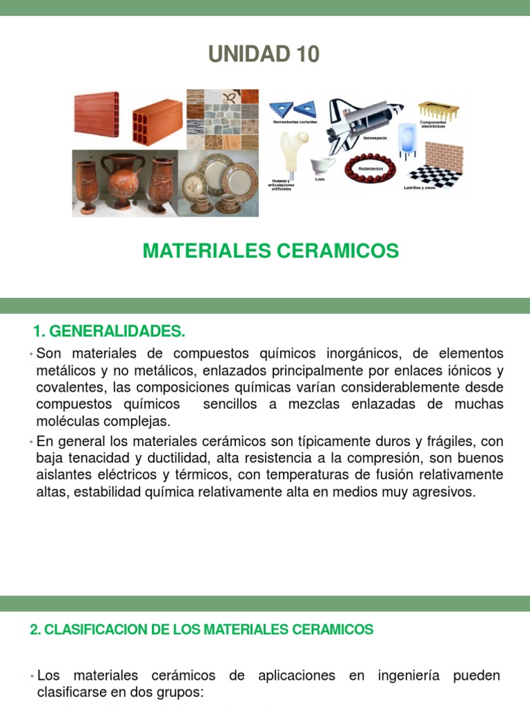 Materiales cerámicos tradicionales y su procesamiento | PDF | Cemento ...
