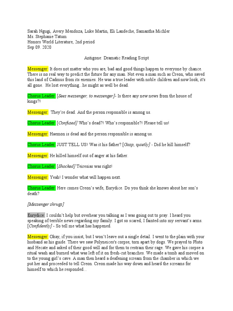 Antigone Script | PDF