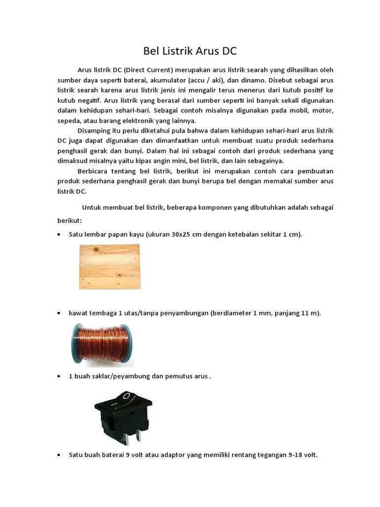 Bel Listrik Arus DC6 | PDF | Sains & Matematika