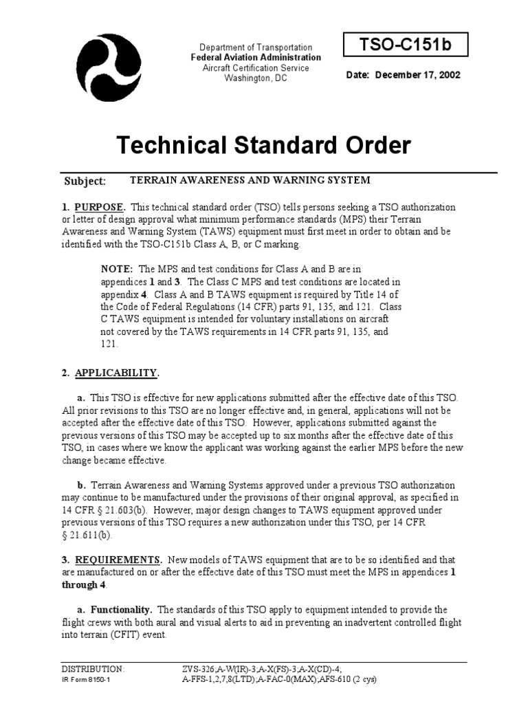 Taws Class A & B - Tsoc151bpaper | PDF | Aerospace Engineering | Aerospace