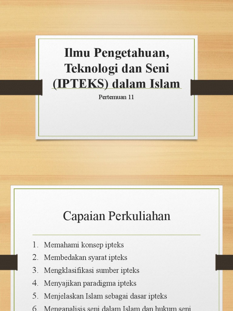 PPT Ipteks Dalam Islam | PDF