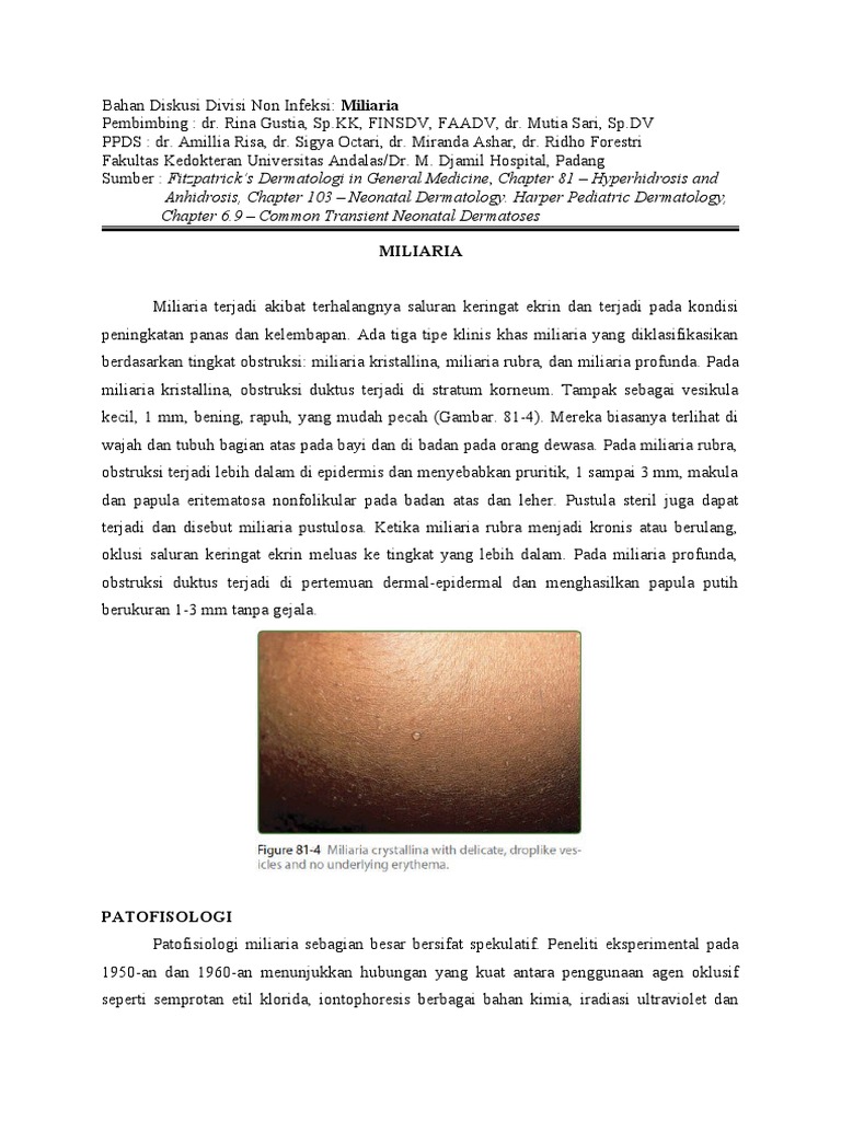 Miliaria | PDF | Kesehatan Holistik | Sains & Matematika