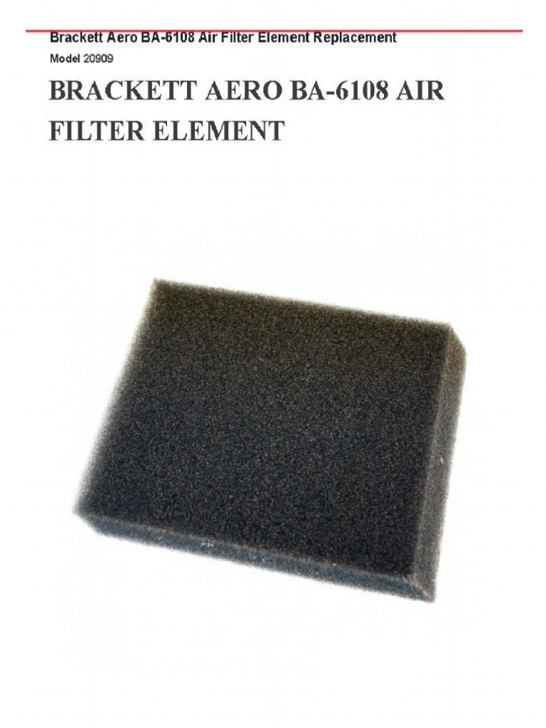 TB10 - BA-6108 Air Filter Element | PDF
