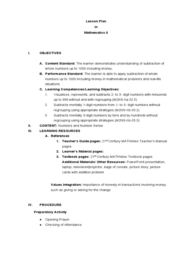 Lesson Plan in Math 2 (UDL Strategy) | PDF | Subtraction | Learning Lesson Plan in Math 2 (UDL Strategy) | PDF | Subtraction | Learning