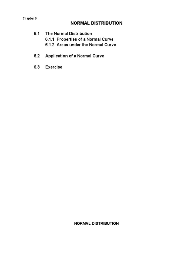 Normal Distribution Properties and Applications | PDF | Normal ...