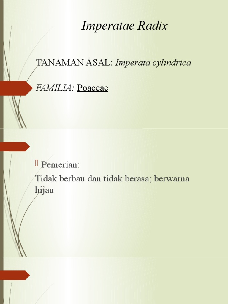 Imperatae Radix | PDF | Memasak, Makanan, & Anggur | Griya & Taman