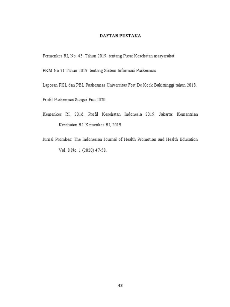 Daftar Pustaka Laporan Psksms Lasi | PDF