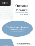 GMFM Score Sheet for Cerebral Palsy | PDF