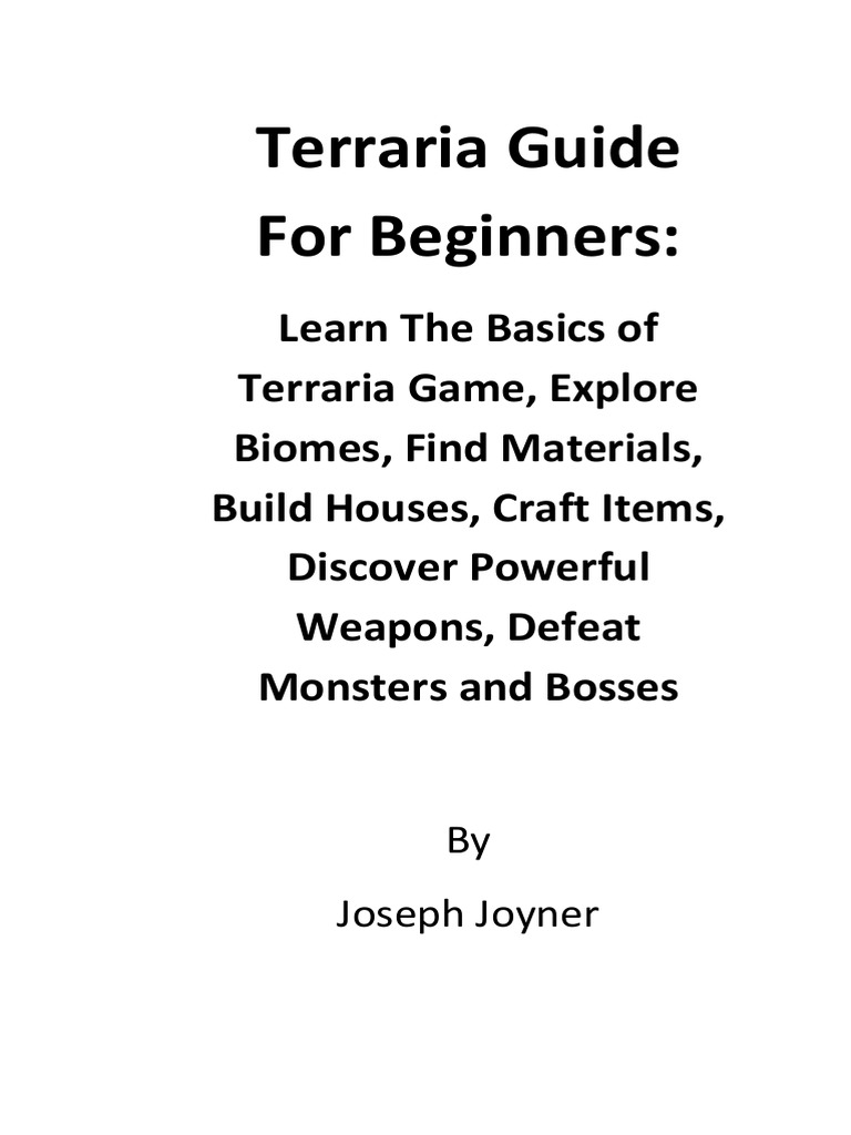 Terraria Guide For Beginners | PDF | Leisure | Sports