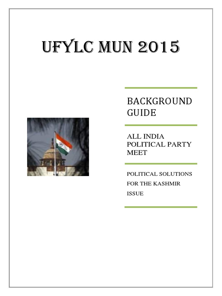 Ufylc Mun 2015: Background Guide | PDF | India–Pakistan Relations ...