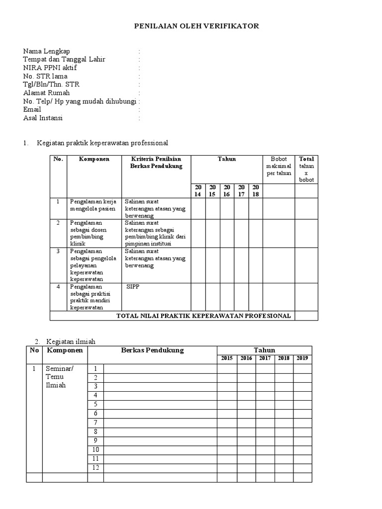Lembar Evaluasi Diri | PDF