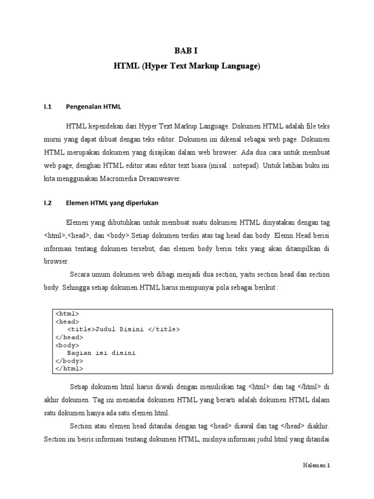 Modul HTML Dan PHP | PDF