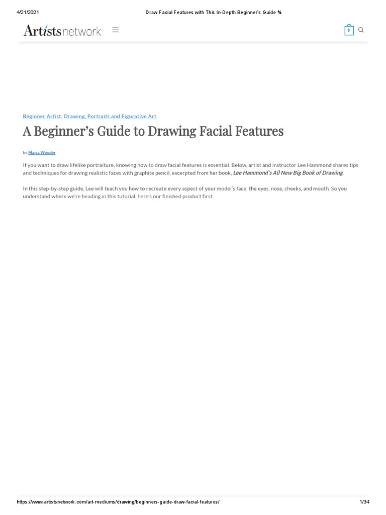 Draw Facial Features With This In-Depth Beginner's Guide % | PDF | Lip ...