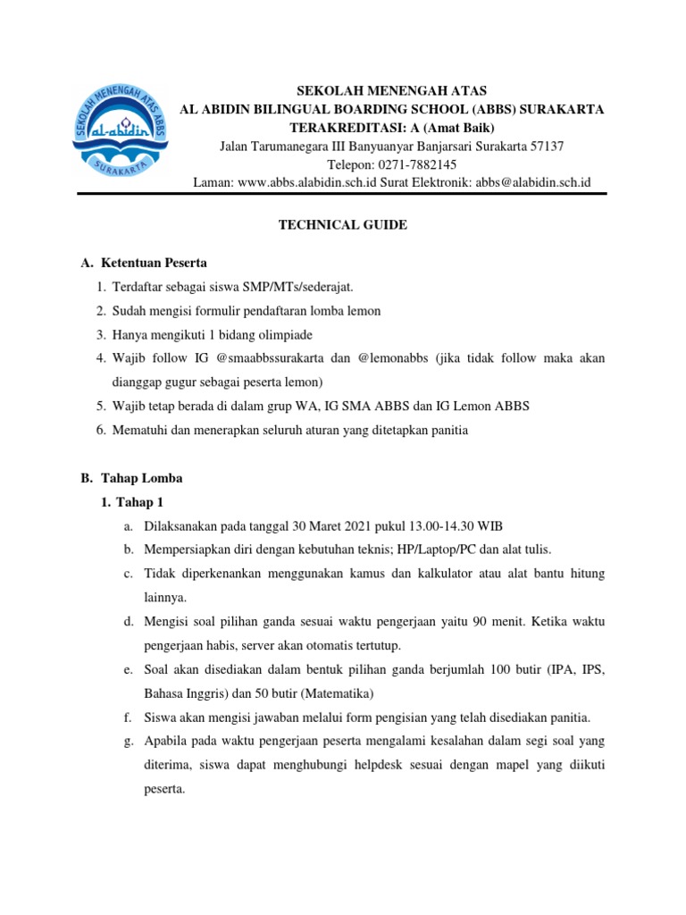 Technical Guide Lemon 2021 | PDF