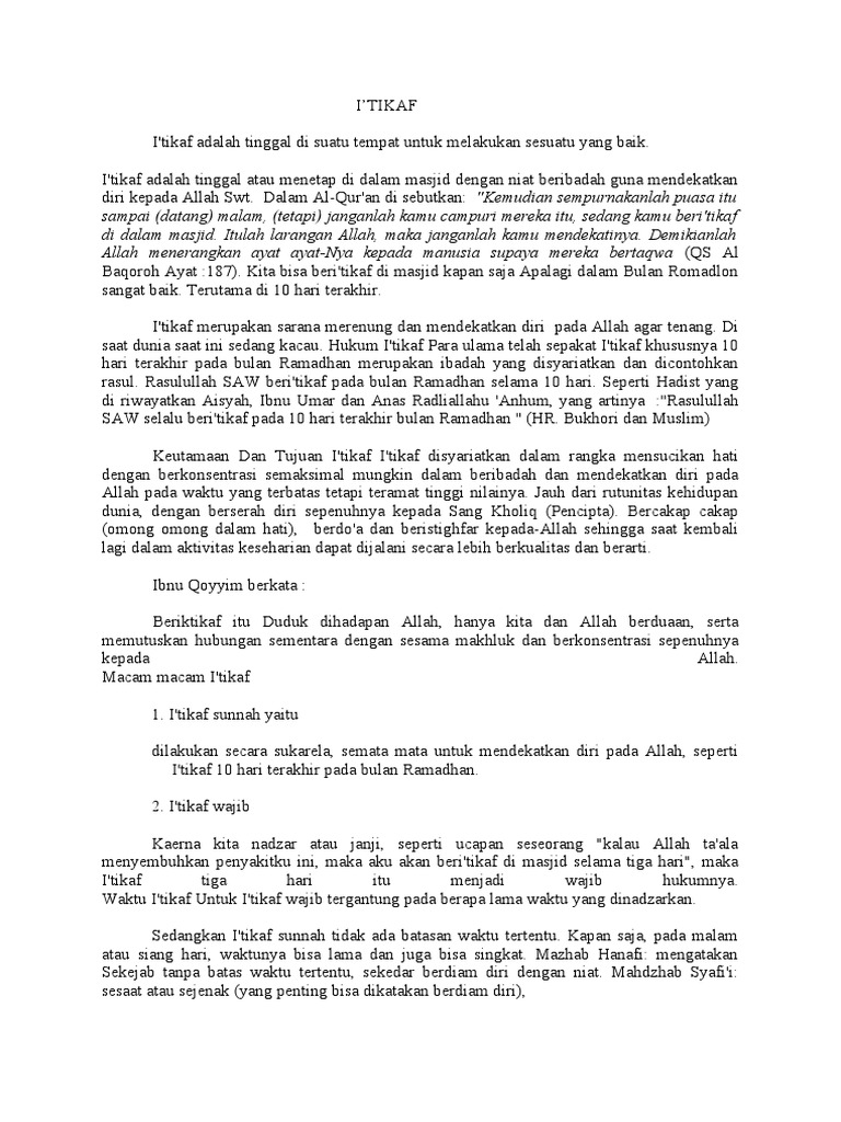 I'tikaf | PDF
